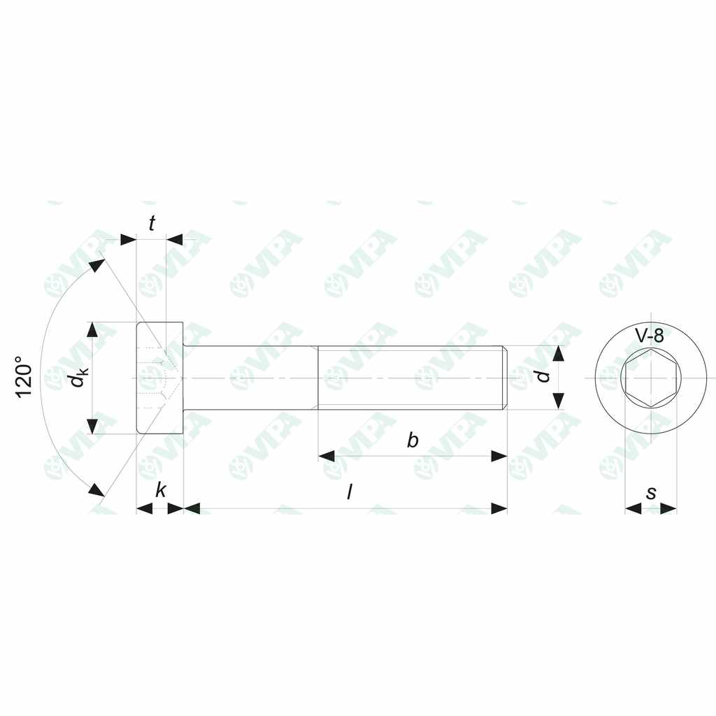 UNI 9327 DIN 7984 zylinderkopf-schrauben mit innensechskant niedrige form
