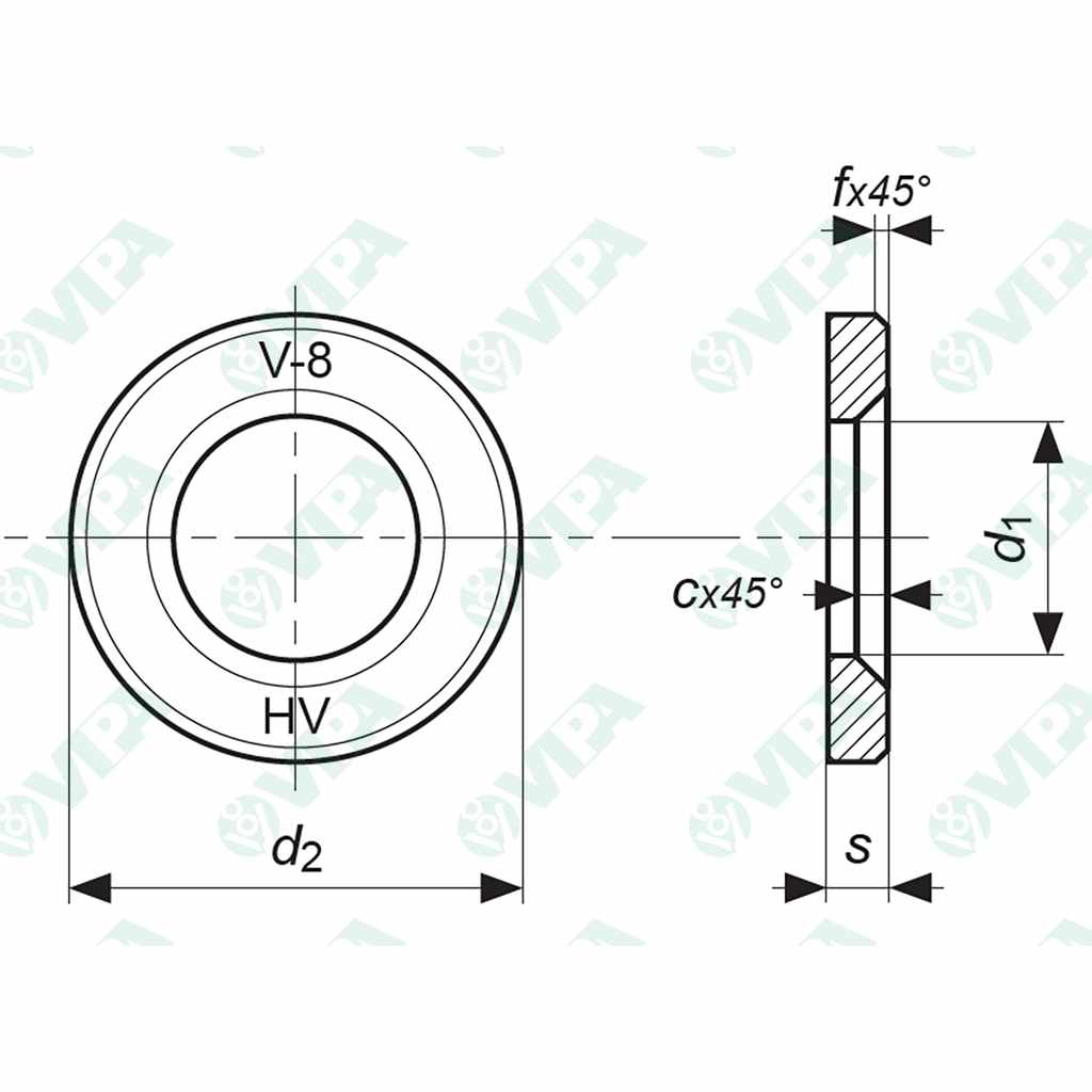 UNI 5714 ISO 7416 DIN 6916 structural plain washers