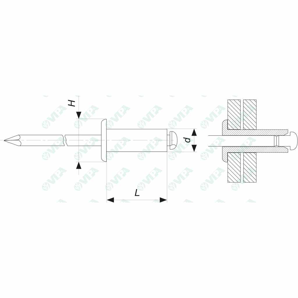 dome head standard rivets