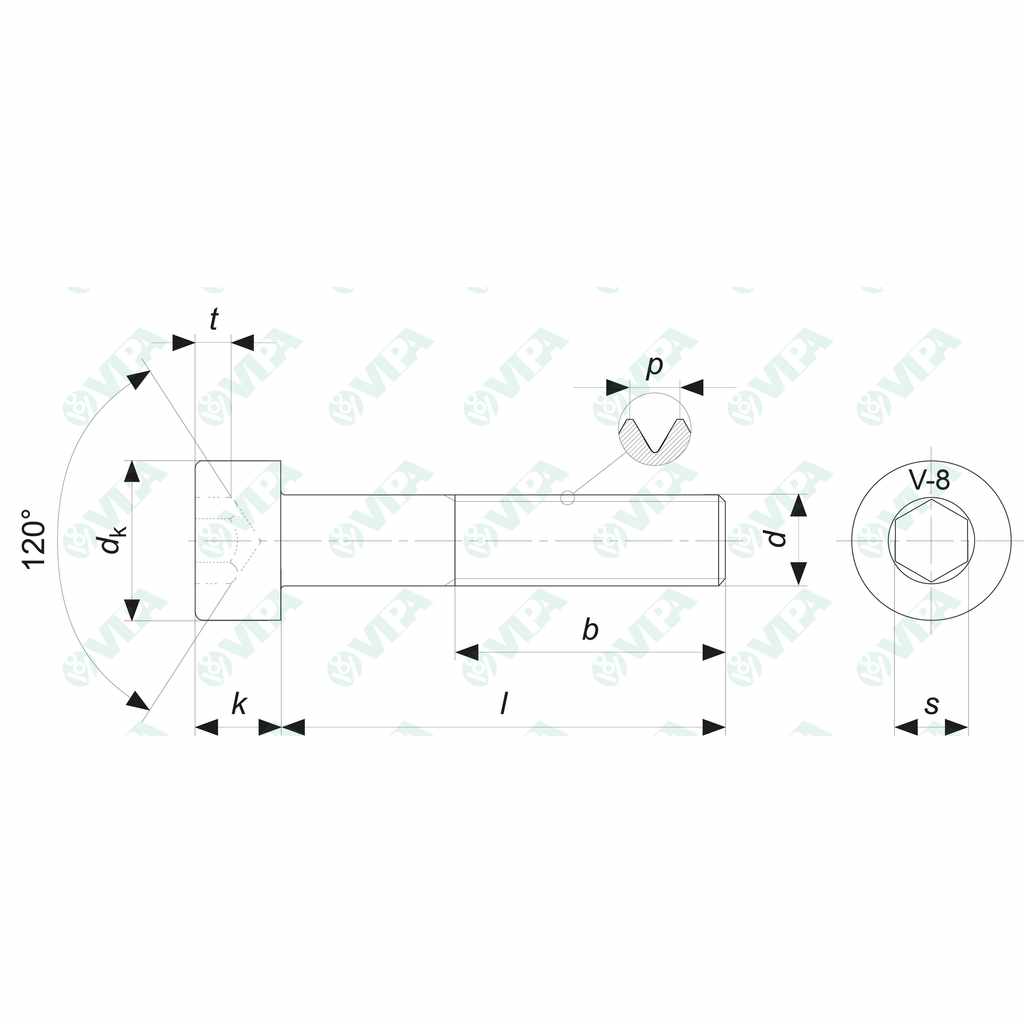 UNI 5932 ISO 12474 DIN 912 zylinderkopf-schrauben mit innensechskant fein