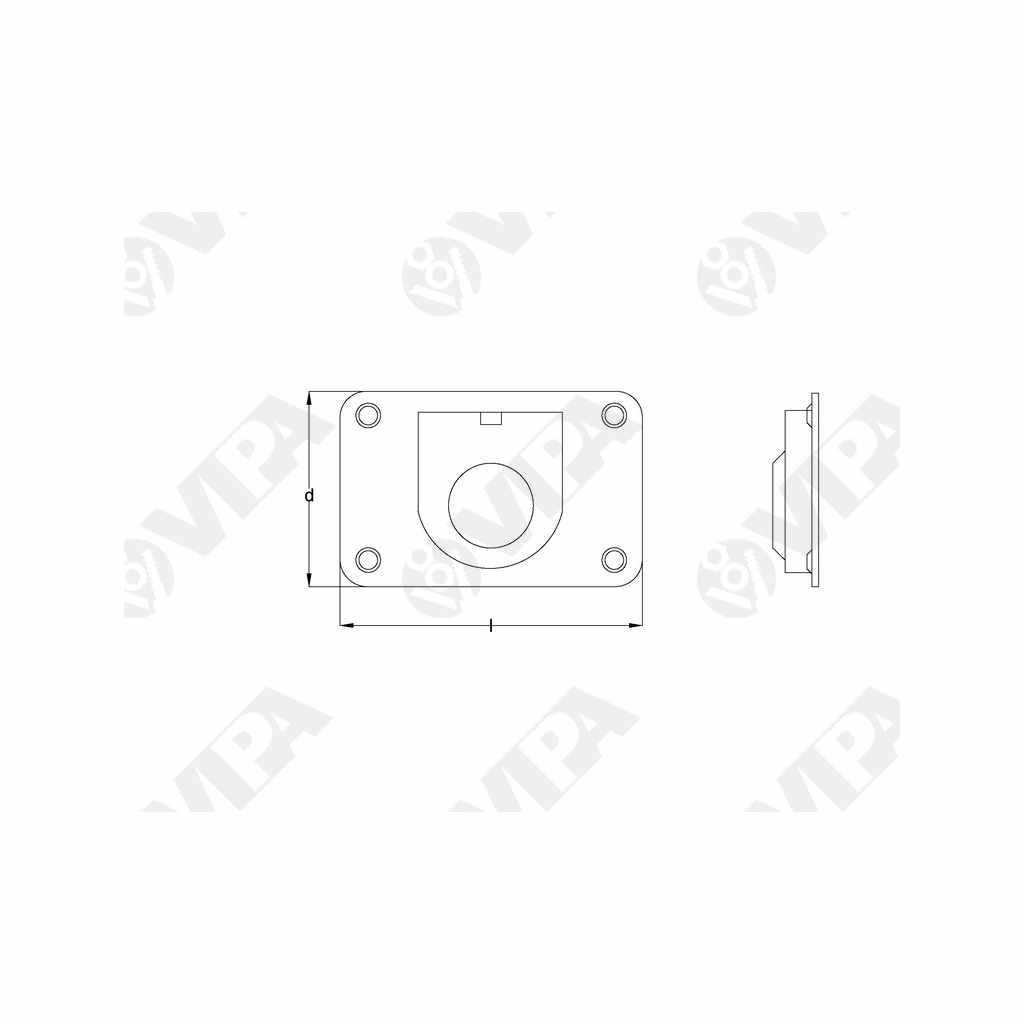 Flush lift rings stamped sheet metal