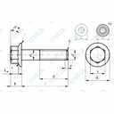ISO 1665 DIN 6921 tornillos de cabeza hexagonal con valona lisa o ...