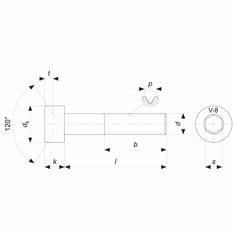 UNI 5931 ISO 4762 DIN 912 hex socket head cap screws