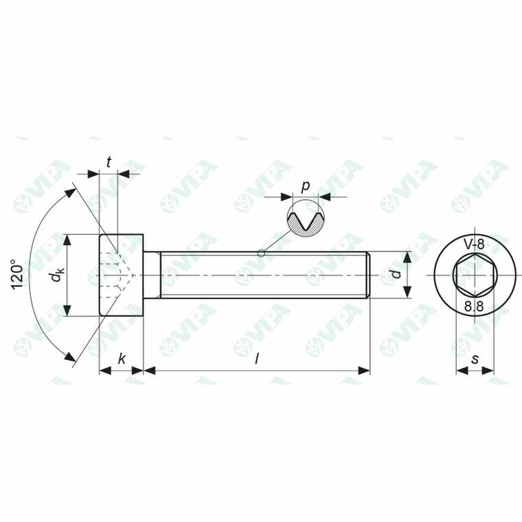 ASME B18.3 Hex socket head cap screws US standard
