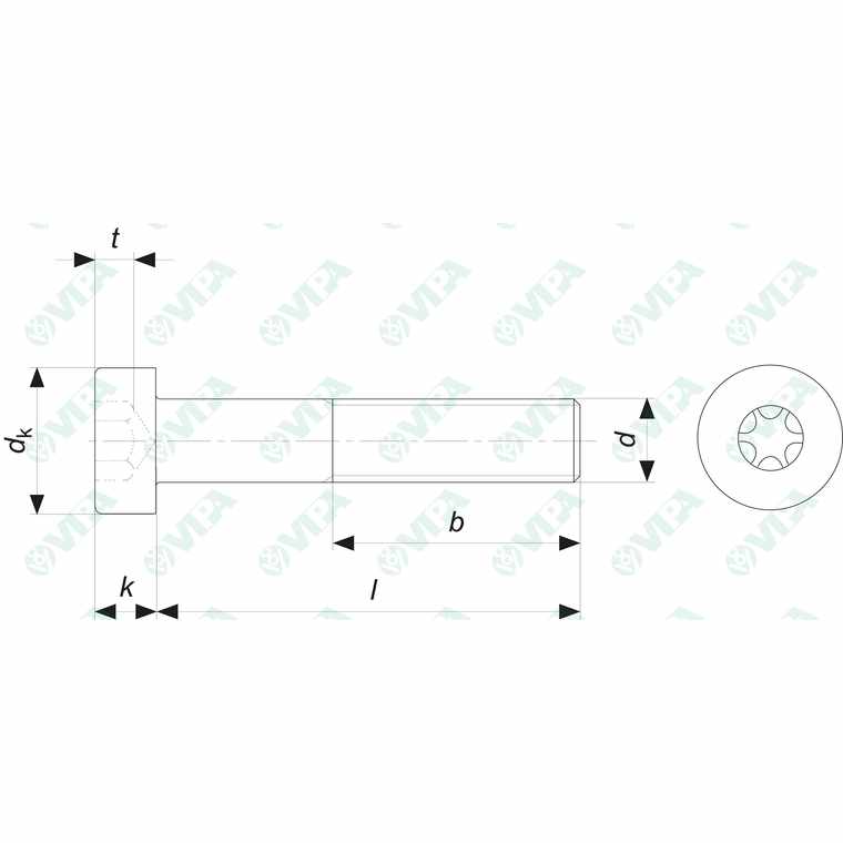 UNI 9327 sim ISO 14580 DIN 7984 sim hexalobular socket thin head cap screws