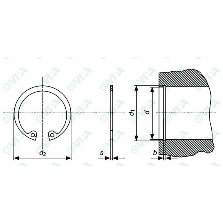 UNI 7437 DIN 472 retaining rings for holes (internal)