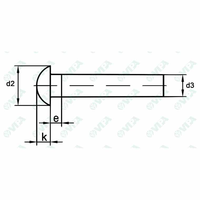 UNI 748 DIN 660 Round head rivets