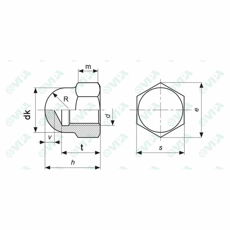 Hex Domed Cap Nut Din 1587 at Andrea Delreal blog